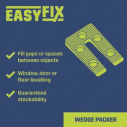 Easyfix Wedge Packers One Size 80mm x 1-8mm x 45mm 200 Pieces - Screwfix