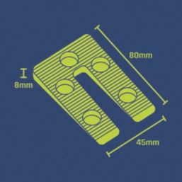 Easyfix Wedge Packers One Size 80mm x 1-8mm x 45mm 200 Pieces - Screwfix