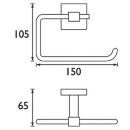Bristan Square Toilet Roll Holder Black - Screwfix