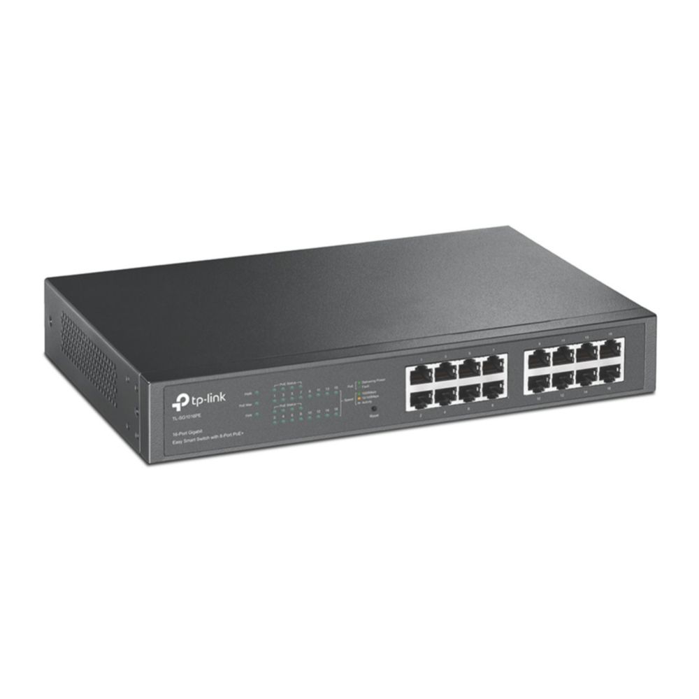 TP-Link TL-SG1016PE 16 Port Desktop / Rackmount Network Switch Black ...