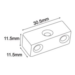 Essentials Assembly Joints Black 30.5mm x 11.5mm x 11.5mm 10 Pack ...