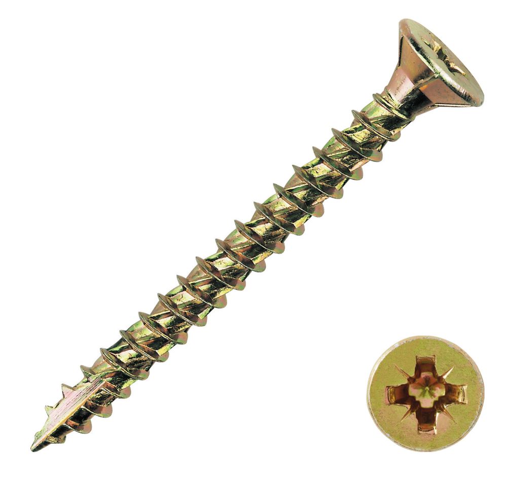 TurboGold PZ Double-Countersunk Multipurpose Screws 4mm x 45mm 200 Pack ...