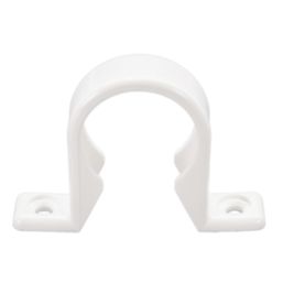 FloPlast Push-Fit Pipe Clips White 32mm 10 Pack - Screwfix