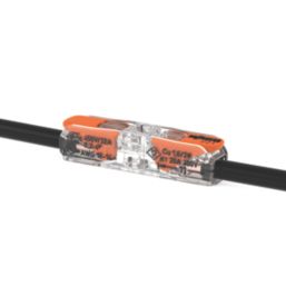 Wago 221-2411 32A 2-Way Inline Lever Connectors 60 Pack - Screwfix