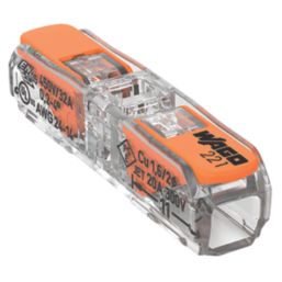 Wago 221-2411 32A 2-Way Inline Lever Connectors 60 Pack - Screwfix
