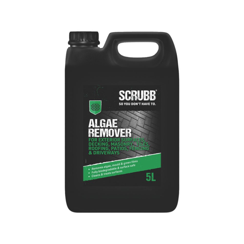 Scrubb Green Growth & Algae Remover For Outdoor Surfaces 5Ltr - Screwfix