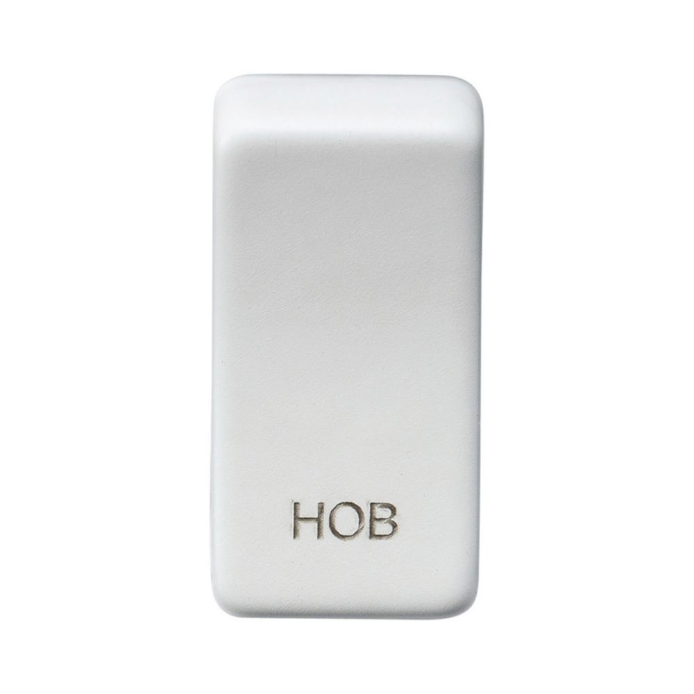 Knightsbridge 'HOB' Switch Cover Matt White - Screwfix