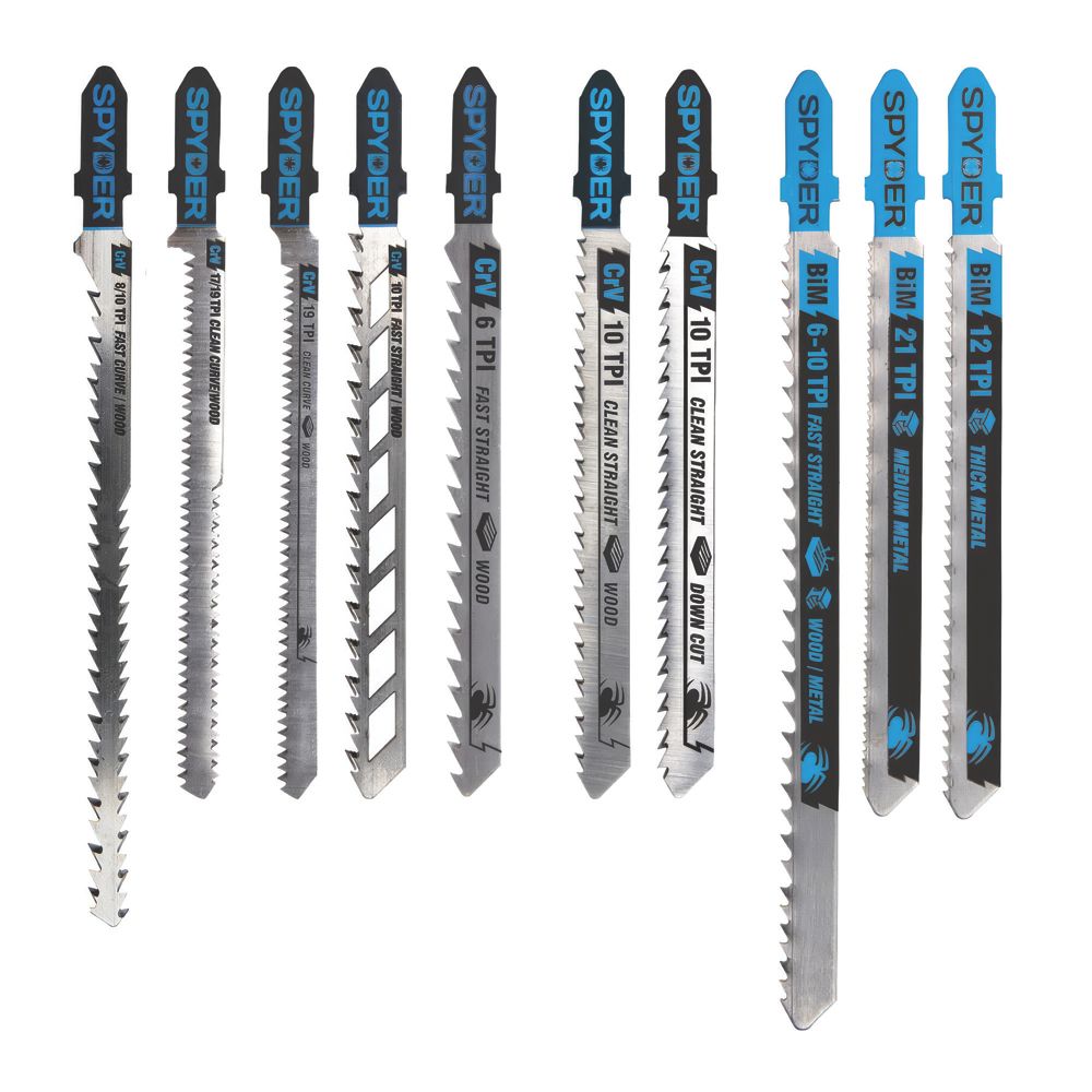 Spyder Multi-Material Jigsaw Blade Set 10 Pieces - Screwfix