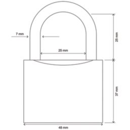 Smith & Locke Brass Padlock 50mm - Screwfix
