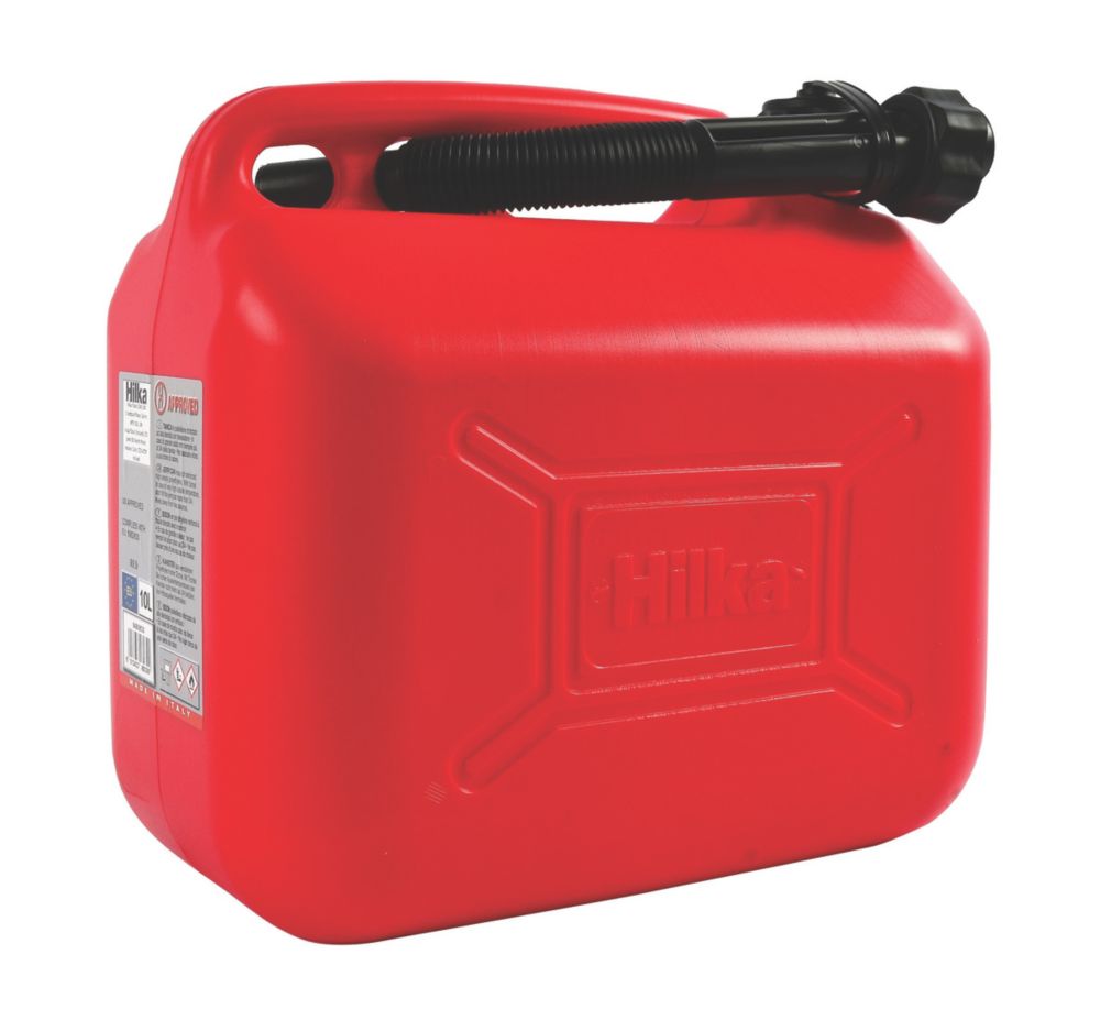 Hilka Pro-Craft Plastic Fuel Can Red 10Ltr - Screwfix