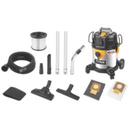 Titan TTB922VAC-M 1400W 20Ltr M Class Wet & Dry Vacuum 220-240V - Screwfix