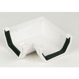 FloPlast uPVC 90° Square Gutter Angle White 114mm - Screwfix