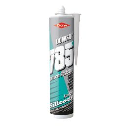 Dow 785+ Bacteria-Resistant Sanitary Silicone Grey 310ml - Screwfix