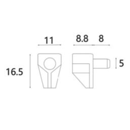 Essentials MDF Flat Shelf Supports Clear 50 Pack - Screwfix