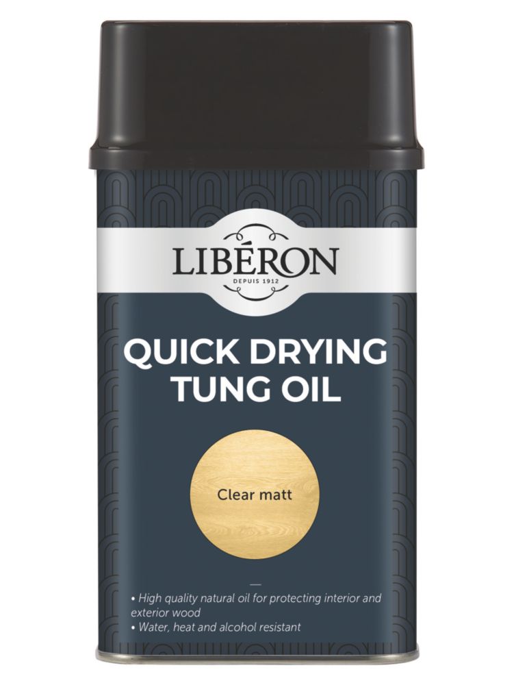 Liberon 500ml Clear Matt Solvent-Based Interior Wood Tung Oil - Screwfix