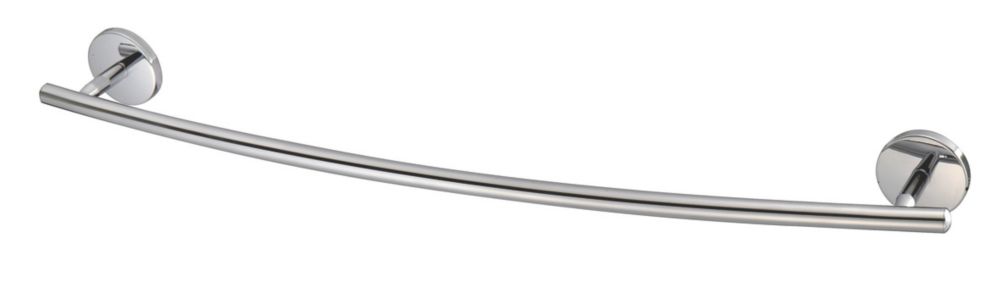 Swirl Curve Towel Rail Chrome 674mm x 103mm x 60mm - Screwfix