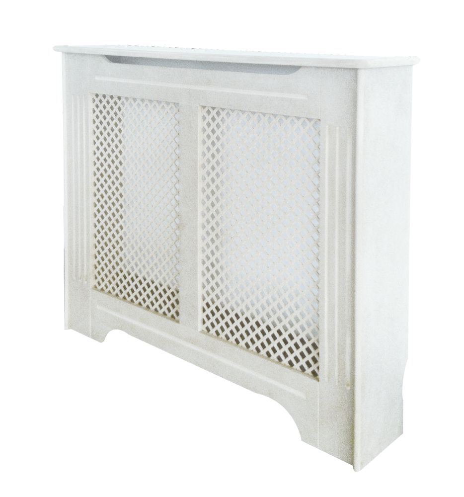 Victorian Radiator Cover White 1220mm x 210mm x 918mm - Screwfix