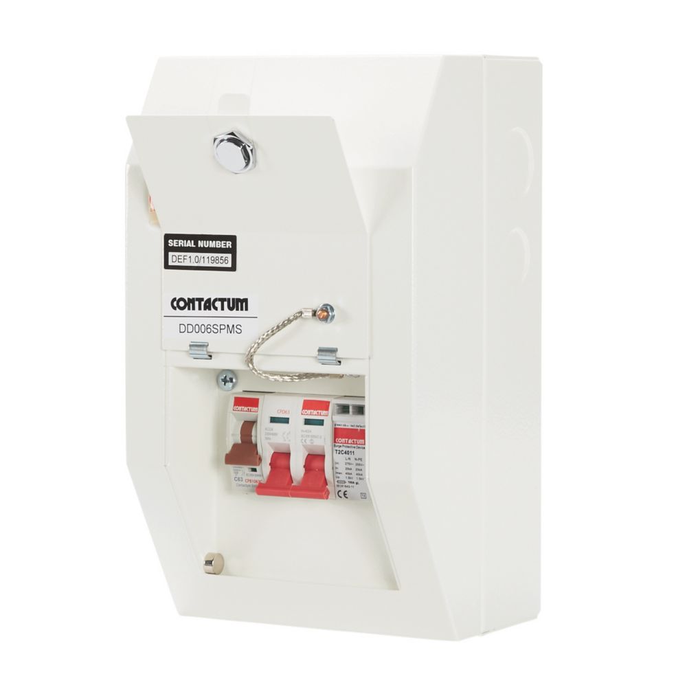 Contactum Defender 1.0 4-Module 0-Way Populated Main Switch Consumer ...