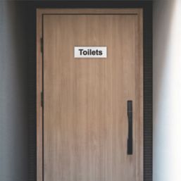 Essentials "Toilets" Sign 100mm x 300mm - Screwfix