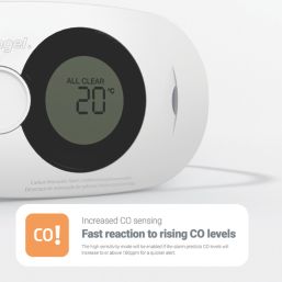 FireAngel FA3322 Battery Standalone Digital Display Carbon Monoxide ...