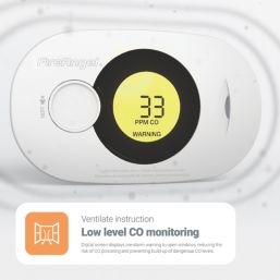 FireAngel FA3322 Battery Standalone Digital Display Carbon Monoxide ...