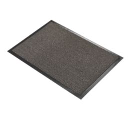 COBA Vyna-Plush Entrance Mat Black/Brown 0.9m x 0.6m x 7mm - Screwfix