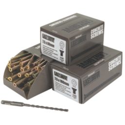 Easydrive TX Countersunk Concrete Screws Trade Pack 300 Pcs - Screwfix