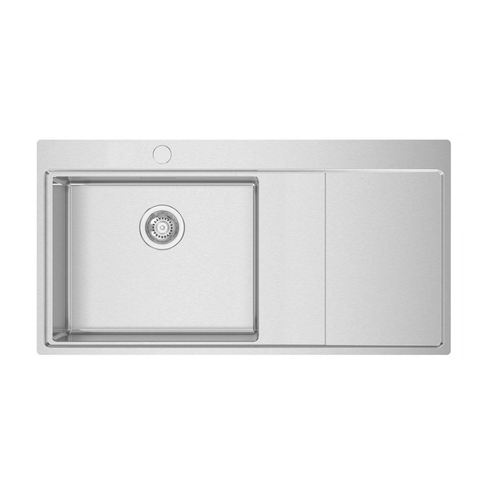 Clearwater Xeron 1 Bowl Stainless Steel Kitchen Sink with RH Single ...