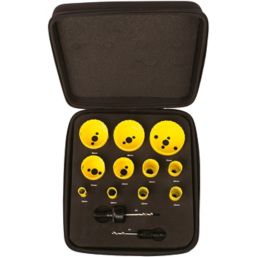 Starrett KFC11021 11-Saw Multi-Material Deluxe Electricians Holesaw Kit ...