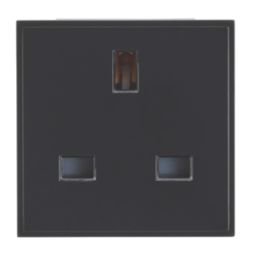 Contactum Grid 13A Unswitched Modular Socket Black - Screwfix