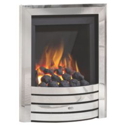 Be Modern Design Chrome Rotary Control Inset Gas Manual Fire 510mm x ...