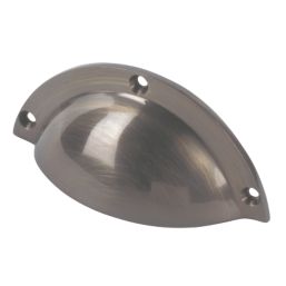 Essentials Shell Drawer Pull 90mm Antique Brass - Screwfix