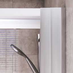 Aqualux Edge 6 Semi-Frameless Rectangular Shower Enclosure & Tray ...