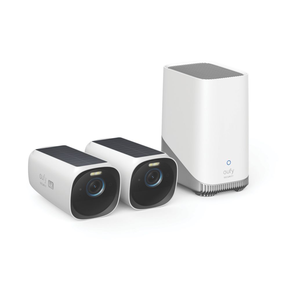 Eufy S330 White Wireless Homebase 3 Security Camera System & 2 4K ...