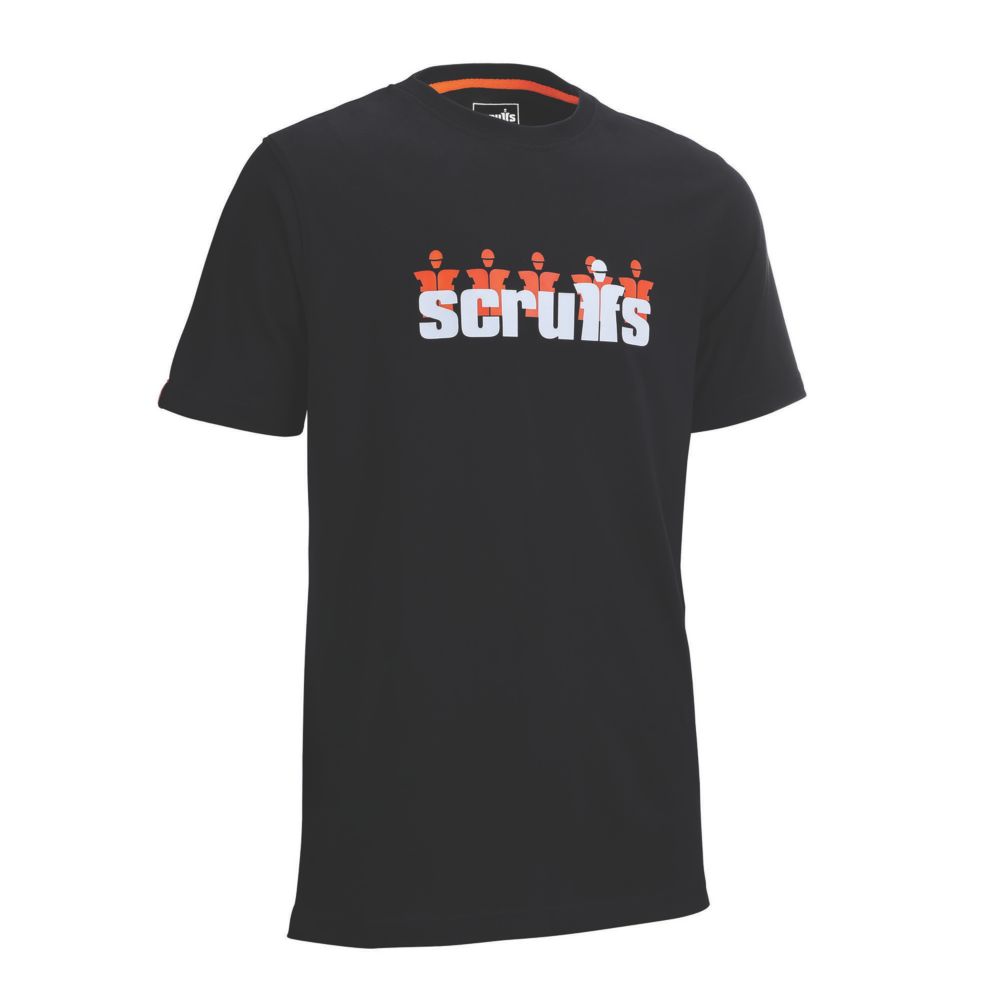 Scruffs Graphic Short Sleeve T-Shirt Black 2X Large 46" Chest - Screwfix