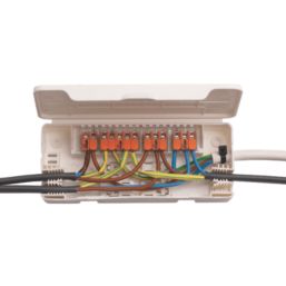 Wago Wagobox Pro 32A Junction Box 145 x 65 x 28mm White - Screwfix