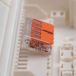 Wago Wagobox Pro 32A Junction Box 145 x 65 x 28mm White - Screwfix