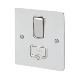 MK Edge 13A Switched Fused Spur Polished Chrome with White Inserts ...