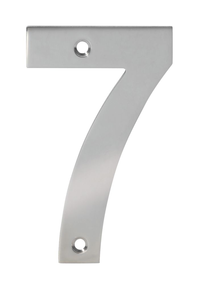 Eclipse Door Numeral 7 Polished Stainless Steel 100mm | House Numbers ...