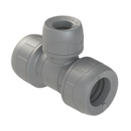 PolyPlumb Enhanced Plastic Push-Fit Reducing Tee 22mm x 22mm x 15mm ...