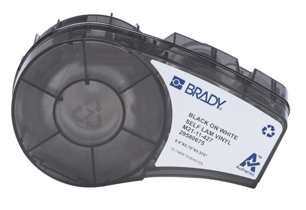 Brady 152083 Self-laminating Vinyl Label 12.7mm x 19.05mm - Screwfix