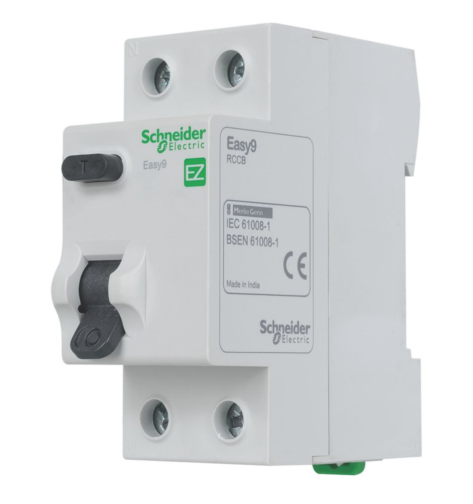 Schneider Electric Easy9 100A 30mA DP A Curve RCCB - Screwfix