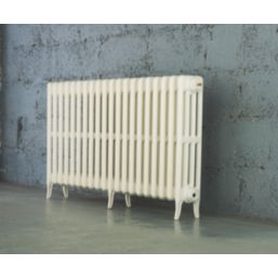Arroll 660mm x 1234mm 5323BTU White Cast Iron 4 Column Radiator - Screwfix