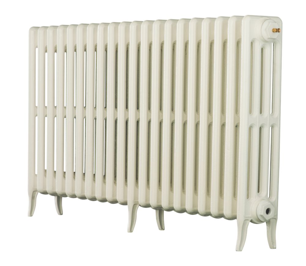 Arroll 4-Column Cast Iron Radiator 660 x 1234mm White 5323BTU | Cast ...