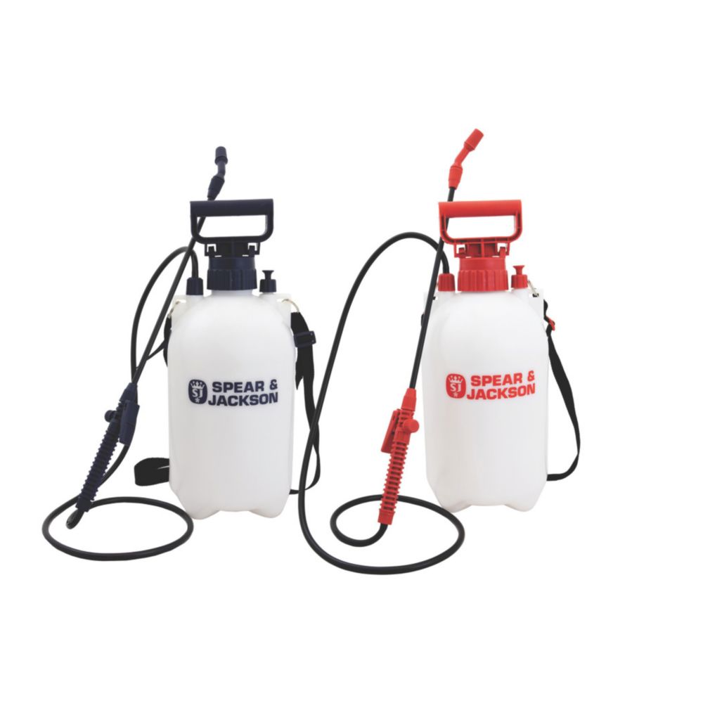 Spear & Jackson White Pump Action Pressure Sprayer (Twin Pack) 5Ltr ...