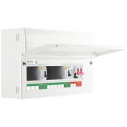 British General Fortress 16-Module 8-Way Part-Populated High Integrity Dual RCD Consumer Unit ...