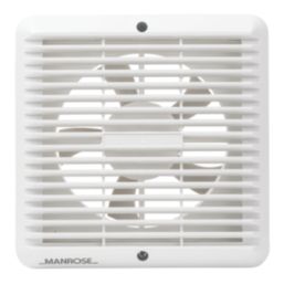 Manrose XF100T 100mm (4") Axial Bathroom Extractor Fan with Timer White ...