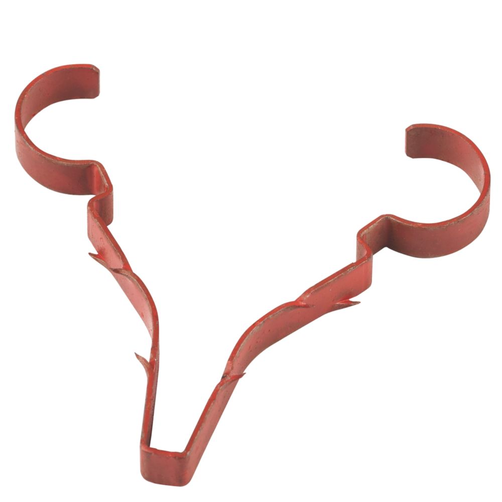 D-Line Red Round Safe-D Stag Cable Clips 8-10mm² 100 Pack - Screwfix