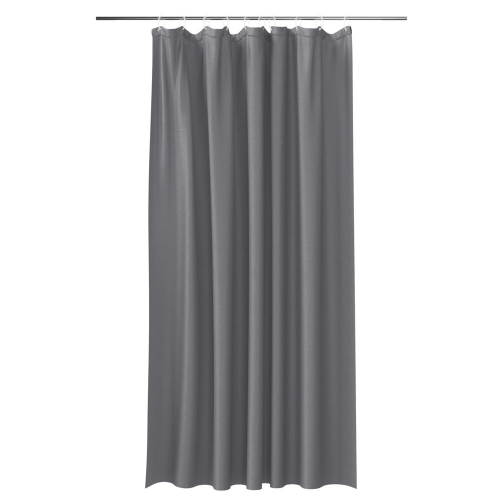 Shower Curtain Anthracite 180cm x 180cm - Screwfix