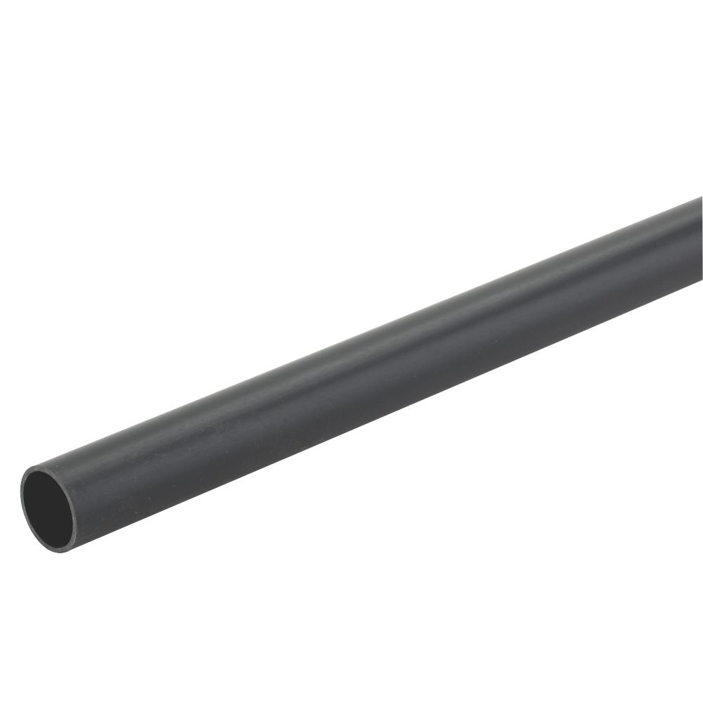 Tower Round uPVC Black Conduit 25mm x 3m - Screwfix